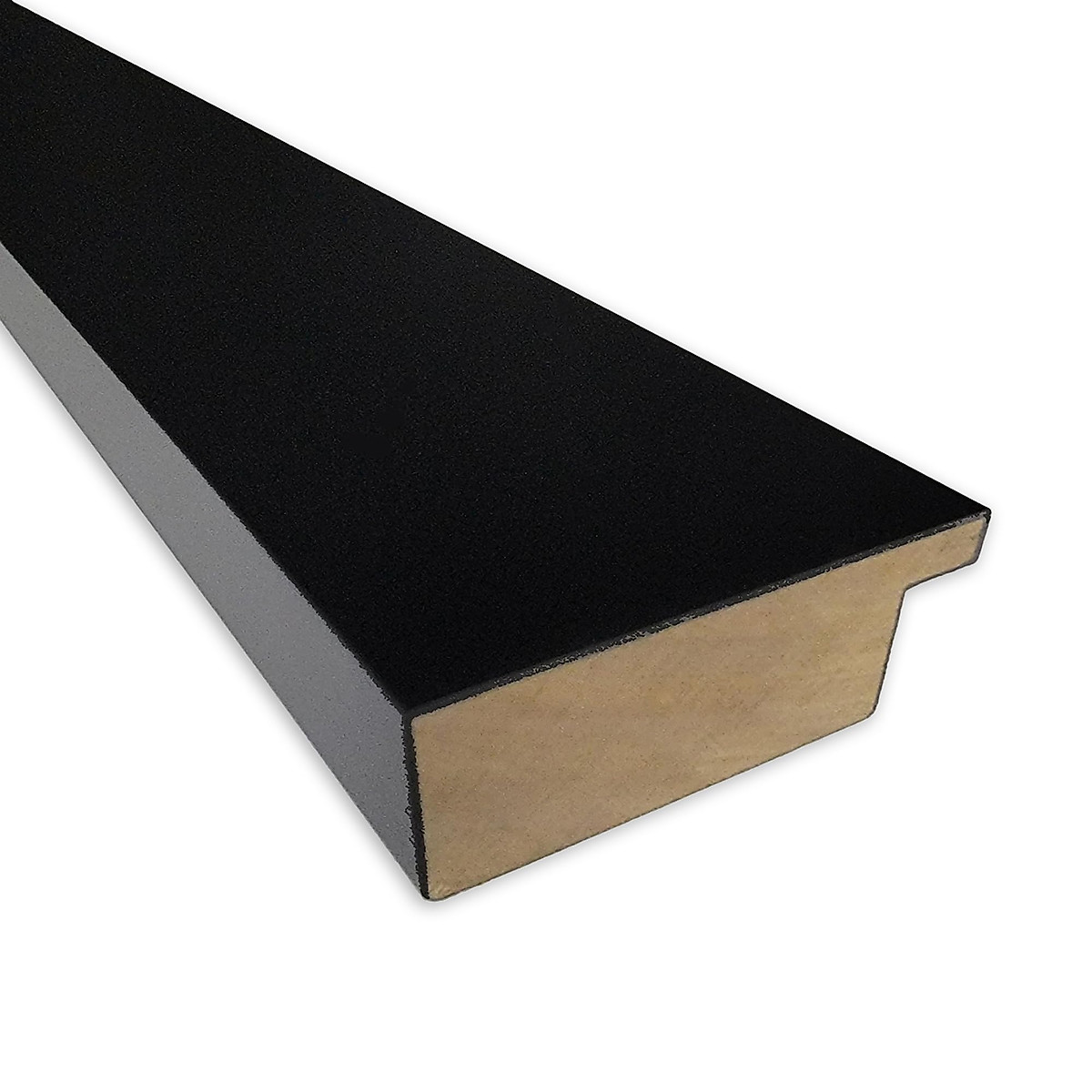 Amanti Art Black Bathroom Mirror for Over Sink, 32x32 Basic Black Square Vanity Mirror, Large Casual Wood Frame, Hangs Horizonally and Vertically, Bathroom Wall Decor, Non-Beveled Edge from WI, USA