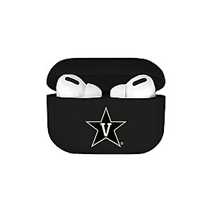 OTM Essentials Officially Licensed Vanderbilt University Commodores Earbuds Case - Black - Compatible with AirPods PRO