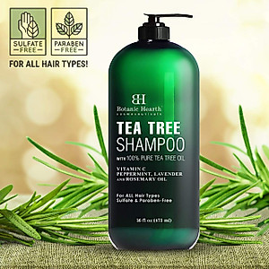 Botanic Hearth Keratin Hair Mask (16 oz) and Tea Tree Shampoo et (16 fl oz) Bundle