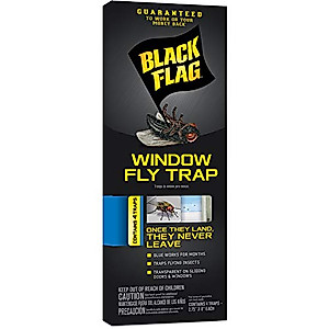 Black Flag Window Fly Trap, Transparent Glue Traps 4 Count