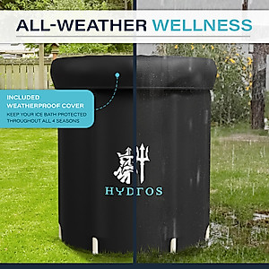 HYDROS Portable Cold Plunge Tub - Portable Ice Bath Tub For Athletes - Easy to Assemble Ice Plunge Bath - 3 Thermal Insulated Layers + Drain Tap - Ice Baths at Home - Ice Pod, Large Cold Therapy Bath