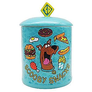 Silver Buffalo Scooby Doo Scooby Snacks Large Canister Ceramic Cookie Jar, 9.5(height) x 7(diameter)