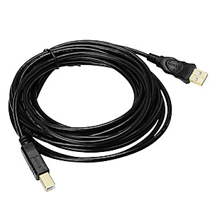 wawpi USB Cable 25 ft Gold-Plated USB 2.0 Cable - A-Male to B-Male - Printer/Scanner-25 Feet (8 Meters)