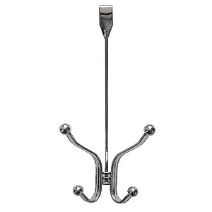 Splash Home Tango Over The Door Rack Accessory Organizer, 12" x 3" x 5", Chrome