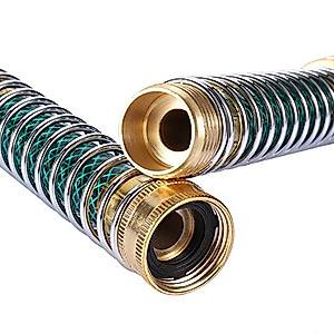 ZKZX Garden Hose Coiled Spring Protector with Solid Brass Faucet Hoses Coupling Adapter Extension 2Pcs (2pieces)