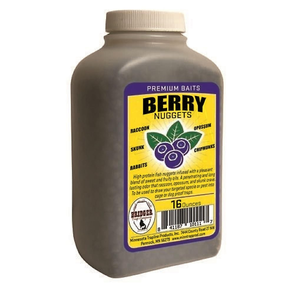 Minnesota Trapline Products Bridger Premium Baits Berry Nuggets 16 Ounce DP or Cage Bait