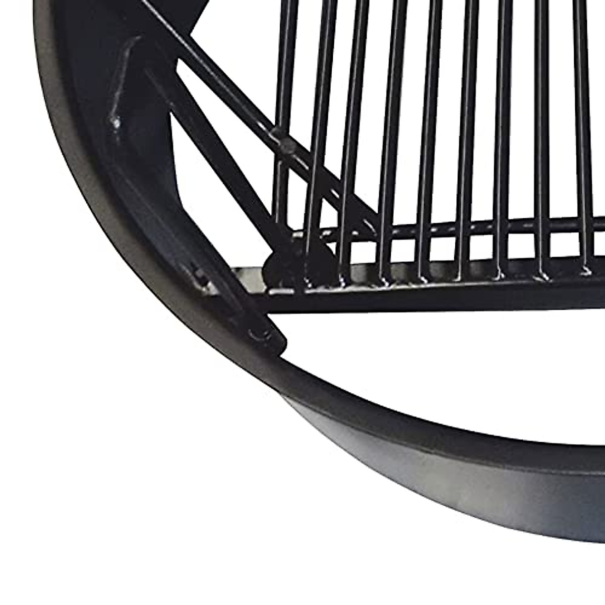 Yard Tuff YTF-36FRG Steel Outdoor 36 Inch Diameter Fire Pit Ring w/ Adjustable 300 Square Inch Grate Height, Thick Metal 3 Foot Campfire Liner, Black