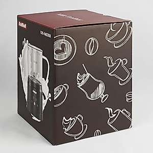 Dallfoll Milk Frother, 4-in-1 Milk Frother and Steamer Electric, Visualized Glass Design, 13.5oz/400ml Hot and Cold Milk Foam Maker for Coffee, Latte, Cappuccino Silent Operation, Automatic off