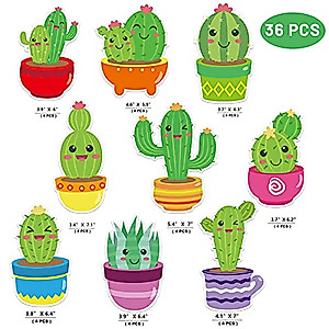 Cactus Cutouts for Classroom Bulletin Board Decoration 36 Pcs