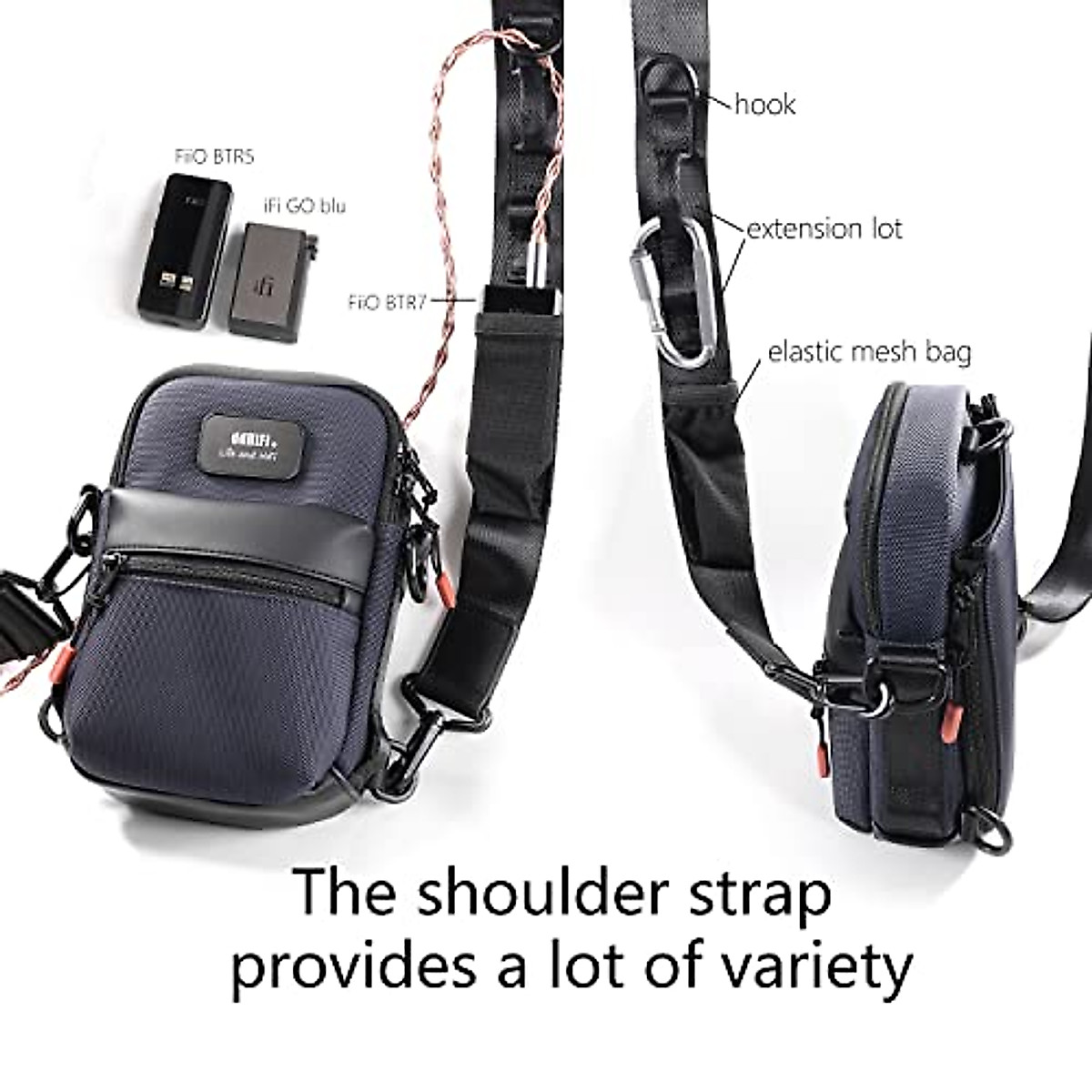 Linsoul DDHIFI C2023 HiFi Carrying Case for Audiophiles, All-in-one Multifunctional Backpack for DAP, DAC, Bluetooth Amp and IEMs