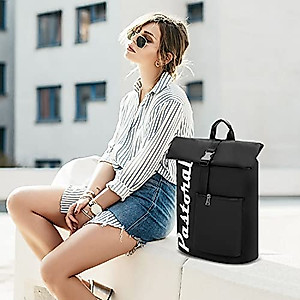 FARMARK Fashion Laptop Backpack with 15-inch, Large Capacity Waterproof Work Backpack with Computer Compartment, Lightweight Travel Backpack for Men Women(Black)