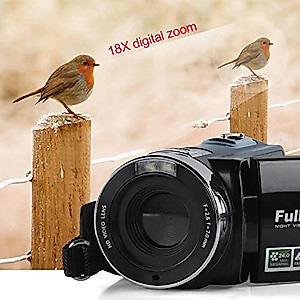 Digital Cameras for Photography, 4K UHD 30FPS 18X Digital Zoom, USB Output, with Beauty Function, 3in Large LCD Screen HD 1080p