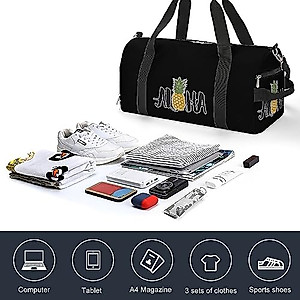 Unique Hawaiian Sports Gym Bag Travel Duffel Bag Weekend Overnight Bag Carry on Bags for Women Men