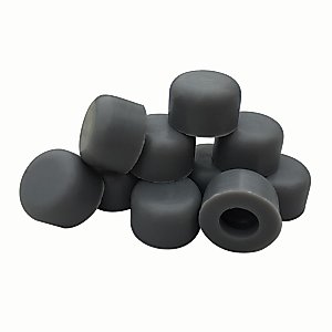 Renovators Supply Manufacturing Silicone Door Stopper Tips 5/8 in. Door Stopper Bumper Caps 10 Replacement Tip Ends for Absorbing Shock Wall and Floor Protector