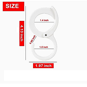 6pcs Plastic Multi-Purpose Rack Hooks S Hanging Hooks Hangers Organizer Clip Hook Table Edge Hook Cross Bar Hook Windproof Hook for Household Wardrobe Kitchen Portable Hook （White)