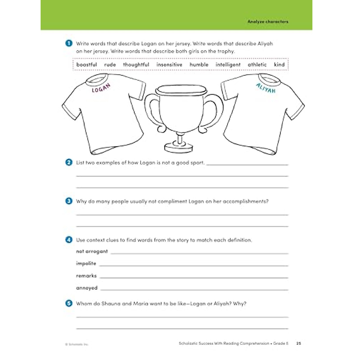 Scholastic Success with Reading Comprehension Grade 5 Workbook