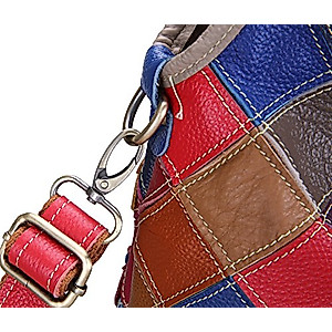 HESHE Women's Leather Shoulder Bags Cross Body Tote Handbags Purses with Flower Summer Style (Colorful-2B4021)