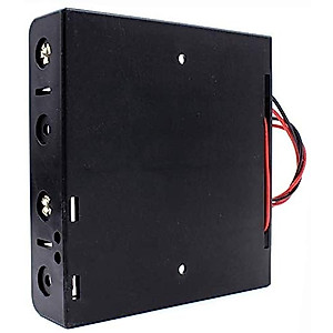 ZYM119 14.8V 4 18650 Battery Holder Case Box with Leads - Black Circuit Board