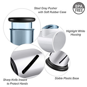 Slicer Shredder Attachment for KitchenAid Stand Mixer, Cheese Grater Attachment for KitchenAid Stand Mixer, Food Processor with 3 Blades by Hozodo