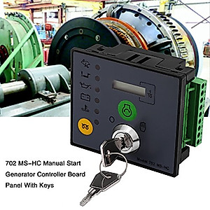 Generator Controller Board Panel With Keys 702 MS-HC Manual Start Engine Monitoring Low Oil Pressure High Engine Temperature