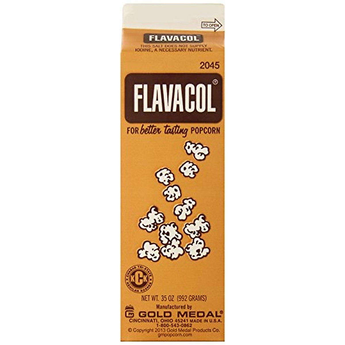 Concession Essentials Flavacol Popcorn Season Salt, 1ct-35oz Carton