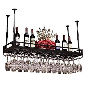 Stylish Simplicity Industrial Retro Stylish Simplicity Down Wine Glass Holder Creative Display Decorative Storage Home Goblet Holder Glass Wine Cup Holder Kitchen Tableware Decoration Bottle Holder