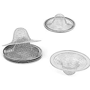 4 Pieces Silver Mesh Hole Kitchen Bathroom Basin Sink Drain Strainer (A) (A)