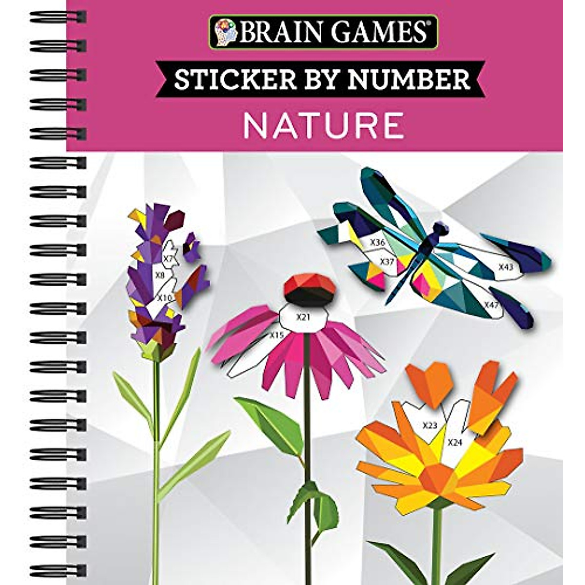 Brain Games - Sticker by Number: Nature - 2 Books in 1 (42 Images to Sticker)