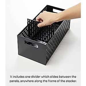 YAMAZAKI home 5021 Stacking Fruit Vegetable Basket, One Size, Black