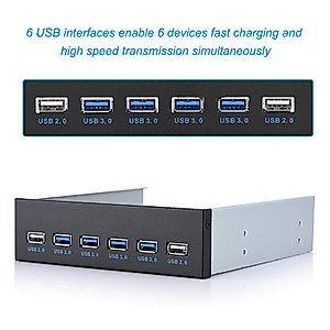 Shipenophy Data Transmission Sturdy Long-Term Use Multi-Functional Front Panel Plug and Play Computer