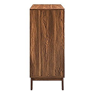 Modway Soma 5 Chest of Drawers in Walnut, 31 x 18.5 x 44.5