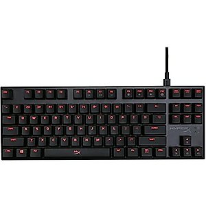 HyperX Alloy FPS Pro - USB Tenkeyless Mechanical Gaming Keyboard - 87-Key, Ultra-Compact Form Factor - Clicky - Cherry MX Blue - Red LED Backlit (HX-KB4BL1-US/WW)