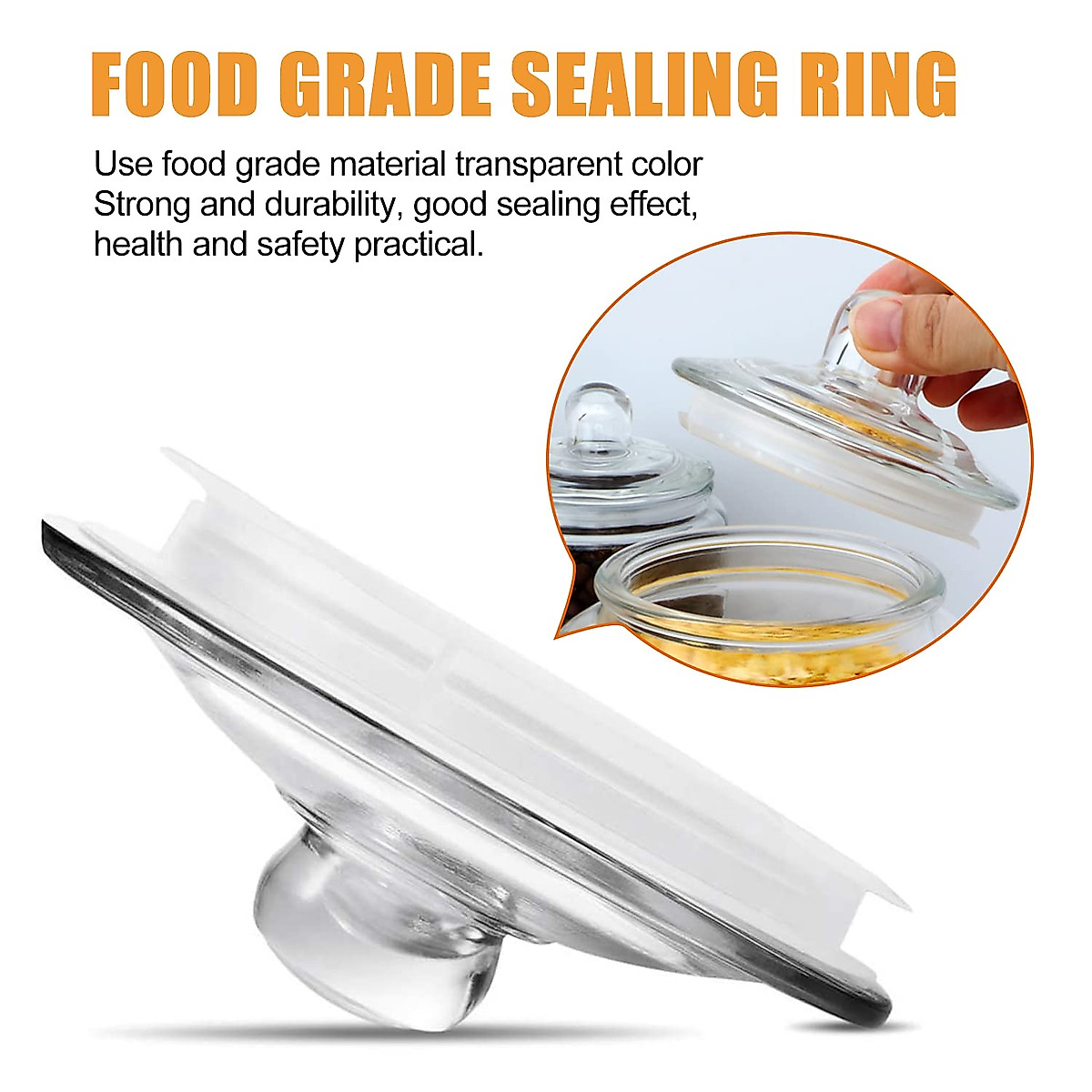 Salzesfalls Glass Kitchen Jars, Food & Cookie Storage Containers,Glass Canisters with Airtight Lid for Pantry - Flour, Coffee, Cookies, Pasta, Candy （Set of 4）