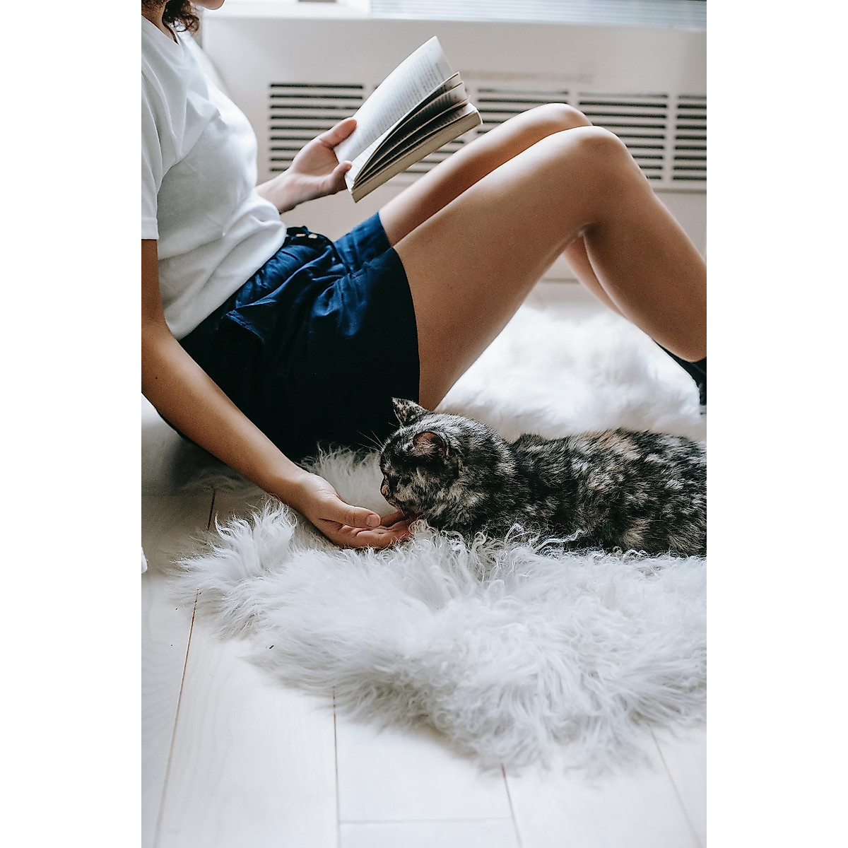 Black Fur Fabric by The Yard - Craft Fur Fuzzy Fabric - 60" inch Wide Black Faux Fur - Faux Fur by The Yard for Craft, DIY, Furry Plush, Sewing, Decoration, Upholstery, 1 Yard