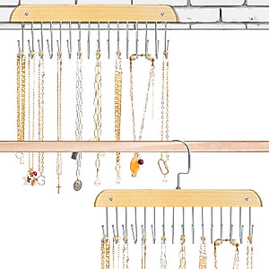 Jewelry Holder Organizer Wall Mount Necklace Holder Necklace Organizer, Hanging Jewelry Organizer