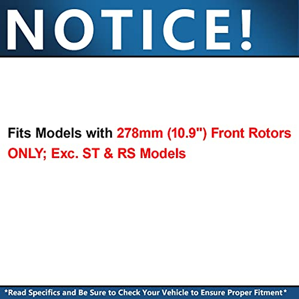 Detroit Axle - Brake Kit for 12-18 Ford Focus 2012 2013 2014 2015 2016 2017 2018 Disc Brake Rotors Ceramic Brakes Pads Replacement : 10.94'' inch Front & 10.67'' inch Rear Rotors