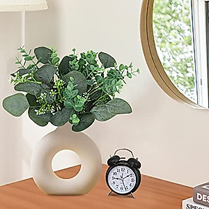 BLEUM CADE 8Pcs Artificial Eucalyptus Stems with Leaves, Mixed Faux Eucalyptus Stems Plants, Fake Silver Dollar Eucalyptus Greenery Stems for Vase Floral Arrangement Wedding Bouquet Centerpiece Decor