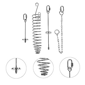 Parakeet Toys 4 pcs Food Tube Include Pet Fruit Fork Vegetable Basket Practical Bird Pick Skewer Supply Home Stainless Steel Creative Holder Hanging Parrot Parrots Treat Mesh Cockatiel Toys