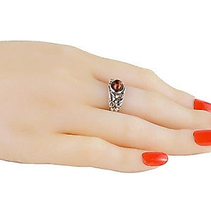 HolidayGiftShops Sterling Silver and Baltic Honey Amber Ring Dorota