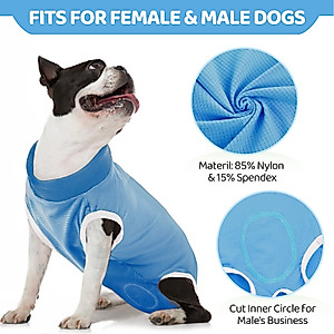 MIGOHI Dog Surgery Recovery Suit, Anti Licking Recovery Suit for Female Male Dogs Cats, Spay Neuter Dog Onesie After Surgery, Professional Dog Surgical Suit Cone Alternative for Abdominal Wounds