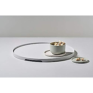 ZONE DENMARK, SINGLES Round Tray, Metal, Modern Design, Black, 1 Count