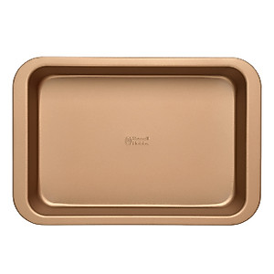 Russell Hobbs RH01689GEU7 Opulence Baking Tray - Non-Stick Oven Roasting Tray, Easy Clean, For Sunday Roasts, Meat, Traybakes & Vegetables, PFOA-Free, Carbon Steel, Strong and Durable, Gold, 36 cm