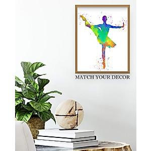 Girl Ballet Dancer Abstract Wall Art Print Poster 11x14, Ideal for Lover of Ballet, Dance Teacher and Ballerina. Teen Bedroom, Dance Studio, Dorm Room, Dressing Room, Locker Decor