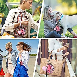 AMIR Safety Keychain Set for Women, Wristlet Strap Keychain with Personal Alarm and Pom Pom Accessories Kit, Gifts for Women and Girls
