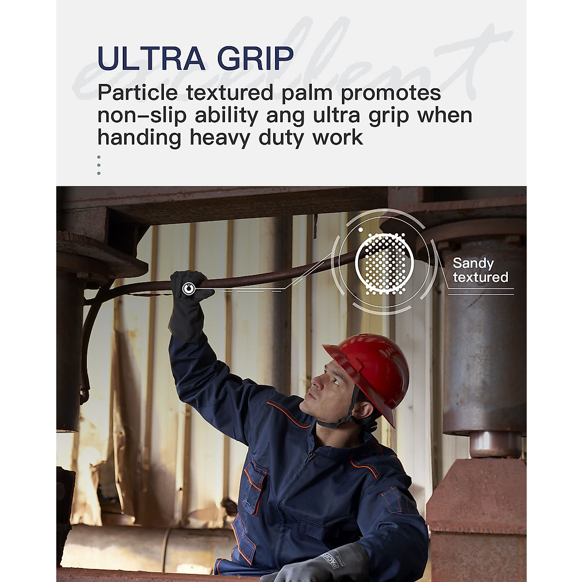 PACIFIC PPE Chemical Resistant Gloves, Heavy Duty Industrial Rubber Gloves, Resist Acid, Alkali and Oil, 12.6", Large