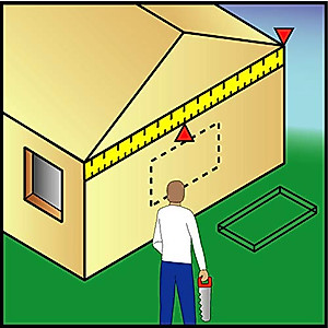 US Tape 50036 ProTape XR Series 3/4" x 16' CenterPoint Tape; yellow case