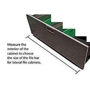 HON Compatible Lateral File Bars (2 Per Order) Fits 36" Cabinet, Office, Galvanized Steel