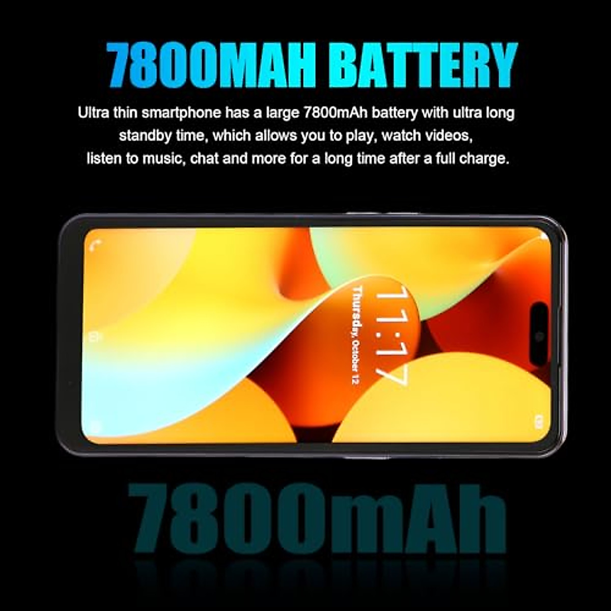 Dilwe Cell Phone 6.53 Inch, 2520x3200 HD, 8GB+64GB, 8MP Front 24MP Rear Camera Unlocked Cell Phone, Dual SIM Ultra Slim Smartphone for Android 12 (Purplecolor)