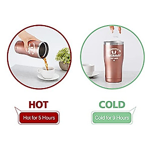 Qtencas Promoted to Mom Est 2023 Travel Tumbler, New Mom Gifts for Women, Great Mothers Day Gifts for Mom, First Time Mom Gifts Mom to be Mother to be Gifts, 20 Oz Stainless Steel Tumbler, Rose Gold