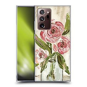 Head Case Designs Officially Licensed Haley Bush Pink Vase Floral Painting Soft Gel Case Compatible with Galaxy Note20 Ultra / 5G